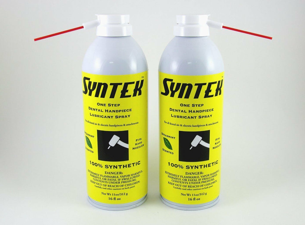 Syntek Synthetic Dental Handpiece Cleaner / Lubricant Spray (2 Pack ...